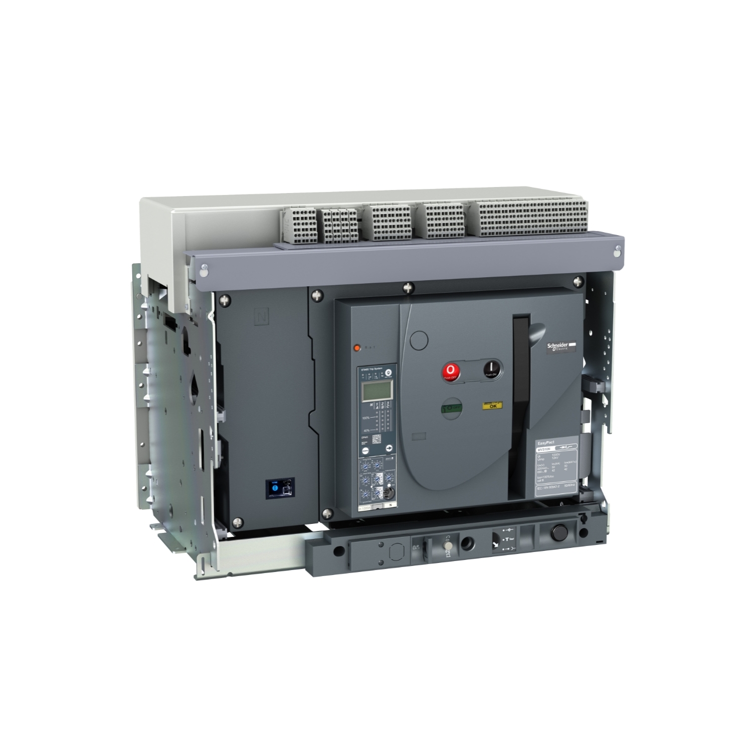 Circuit breaker, EasyPact MVS, 4 Poles, 2000A, 50kA, EDO, ETA6, drawout ...